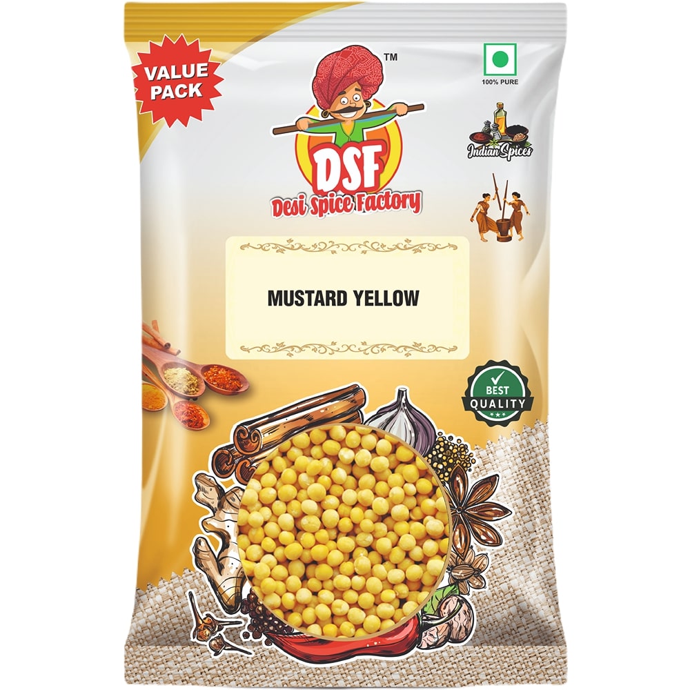 DSF Mustard Seeds Yellow (Pili Sarson) Whole | 100gram – Desi Spice Factory