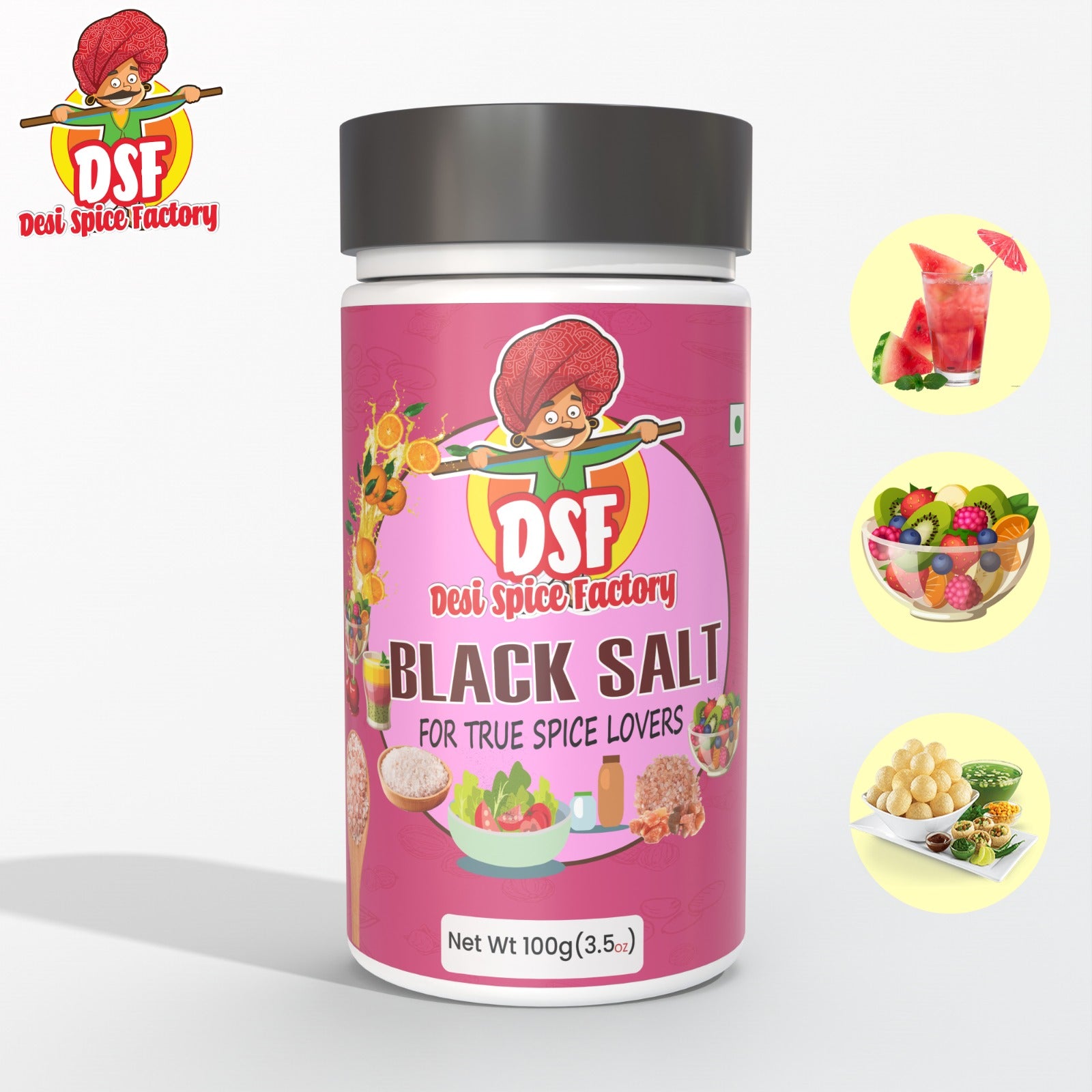 DSF Black Salt 100gm – Desi Spice Factory